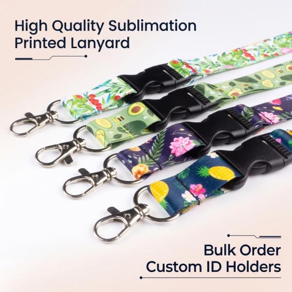 Quality Customized Easter Polyester Lanyard Strap String Keychain work Card Holder Badge for sale