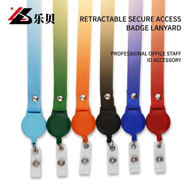 Quality Polyester Lanyard Retractable Badge Holder Plastic Braided Lanyard Custom for sale