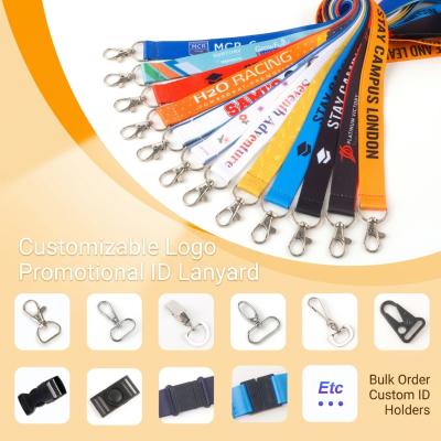 China Letterpress Printing Neck Id Tag Holder Lanyard Badge Sublimation Polyester Small Batch for sale