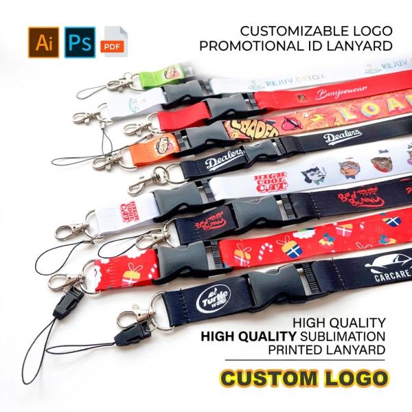 Quality Customized Easter Polyester Lanyard Strap String Keychain work Card Holder Badge for sale