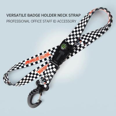 China 900mm Stretchy Polyester Lanyard String Keychain Card Holder For Work Id for sale
