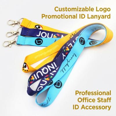 China Sublimation Polyester Retractable Id Badge Lanyard Holder Silk Screen Printed For Business for sale