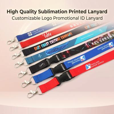 China Customized Plastic Lanyard String Badge Clip Sublimation Printed 25mm Thick for sale