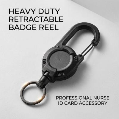 China Bulk Clear Translucent Retractable Badge Reels Outdoor Buckle Holder for sale
