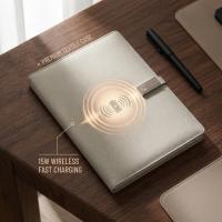 China Leather Softcover A5 A4 Leather Planner Notebook Multi Functional Rechargeable for sale