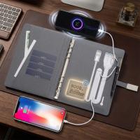 China Leather Softcover A5 A4 Leather Planner Notebook Multi Functional Rechargeable for sale