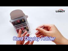 transparent acrylic magnetic birthday greeting card display stand holder stands