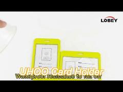 silicone uhoo business card holder lanyard waterproof sublimation plastic custom