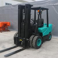 China Adjustable Steering Wheel Diesel Powered Forklift  3.0 Ton With Super Elastic Solid Wire for sale