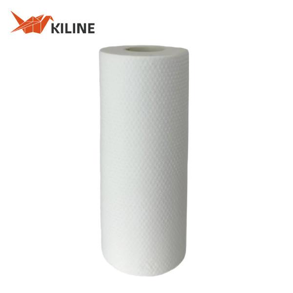 Quality White 60gsm Disposable Kitchen Towels In Roll With Wood Pulp And PP Material for sale