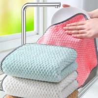 Quality KILINE Personalized Coral Fleece Microfiber Kitchen Dish Wash Cloth Towel Fast for sale