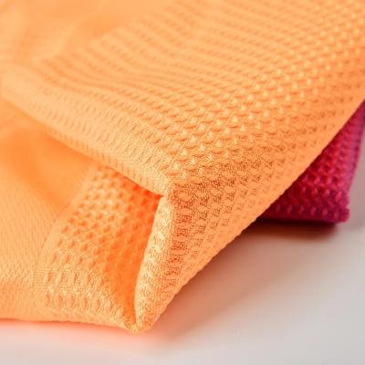 China Microfiber Waffle Tea Towel Lint Free Disposable 40*60CM 42*68cm for sale