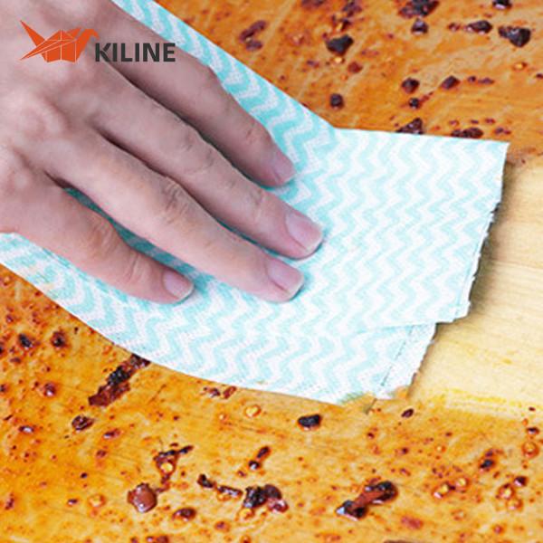 Quality Reusable Viscose Color Coded Kitchen Cleaning Wipes 80gsm Food Grade for sale