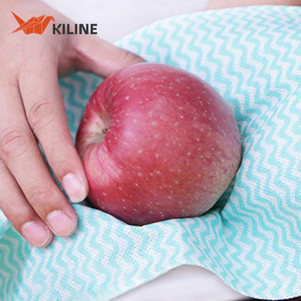 Quality Reusable Viscose Color Coded Kitchen Cleaning Wipes 80gsm Food Grade for sale