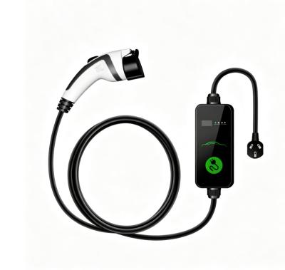China 110-240V AC Portable AC Charger Evse Travel Charger Offering 16A 32A Output Current Options and 5 Meters Cable Length for EV Charging for sale