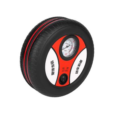 China Round Tire Shape Portable Car Tire Inflator with 250PSI Air Pressure and On/Off Switch for sale