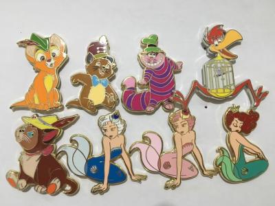 China Factory variety porcelain animal/cartoon shape creative metal lapel pin for sale