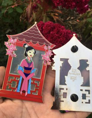 China Printing Glitter Hard Enamel Lapel Pins with satained glass effects for sale