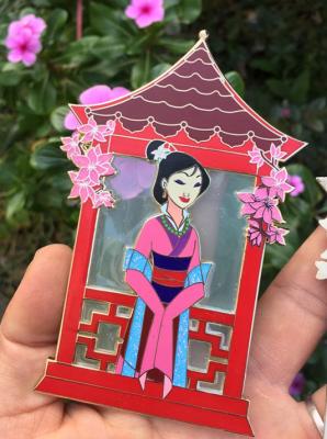 China Lapel Pin use hard enamel tech with Printing glitter satained glass effects for sale