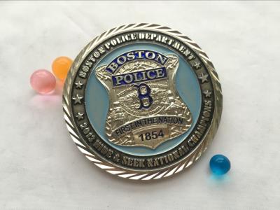 China Hot sale Creative Silver Plating Fashion high quality Metal Police Challenge Coin/souvenir coin for sale