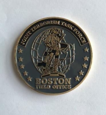 China Antique gold plated 3D metal challenge coin with custom logo for sale
