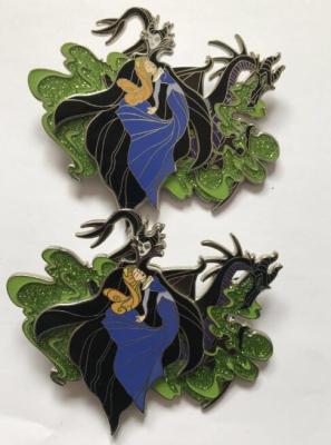 China Zinc Alloy Silver Plating pin on pin badge with Green Glitter for sale