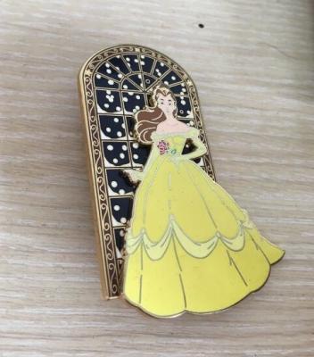 China Zinc Alloy Silver Plating Beauty pin on pin badge with rubber clutches for sale