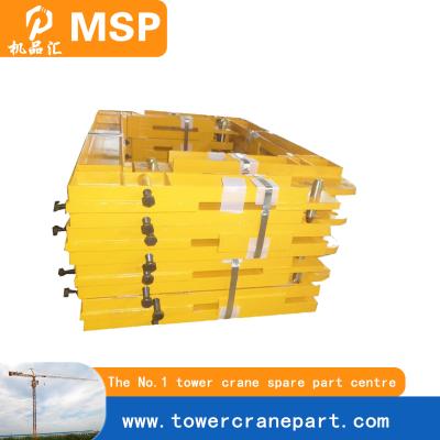 China Crane Steel Structure With Tower Crane Manganese Steel Fish Plate Primer Finished Paint for sale