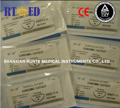 China Sterile surgical suture with needle (Catgut/PGA/PDO/Nylon/Silk...) for sale