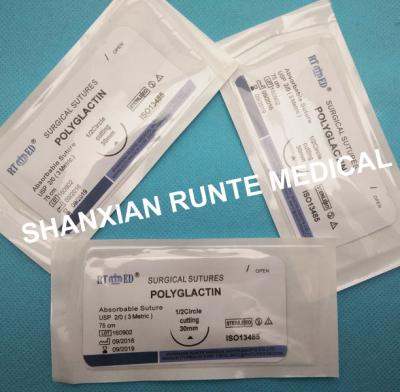 China Best Price Surgical PGLA Suture,  Absorbable, sterile Polyglactin material suture, Quality Choice for sale