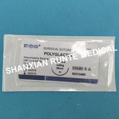 China PGLA Absorbable Surgical Medical suture ,  sterile Polyglactin material suture for sale