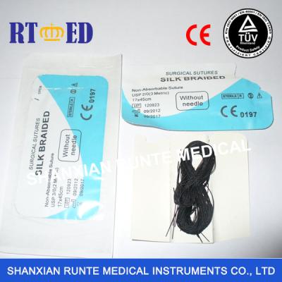 China Excellent Quality,Best Price,Disposable Surgical Medical Suture of Silk Braided with Needle,hot  selling fast delivery for sale
