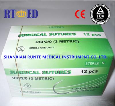 China CE& ISO APPROVED,OEM WELCOMED,Sterile Non Absorbable Monofilament Black/Blue Nylon Suture(Catgut/PGA/PGLA/PDO/Polye) for sale