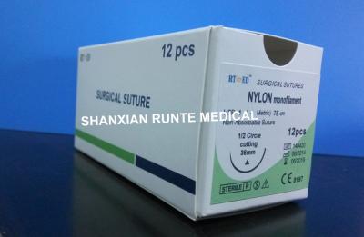China Obstetrics surgery Sutures,Factory direct sale,high quality surgical suture,Non Absorbable Monofilament Black/Blue Nylon for sale