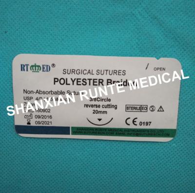 China Hospital Surgical Medical sutures , Polyester Non Absorbable sterial, safe material of polyamide Hot saling for sale