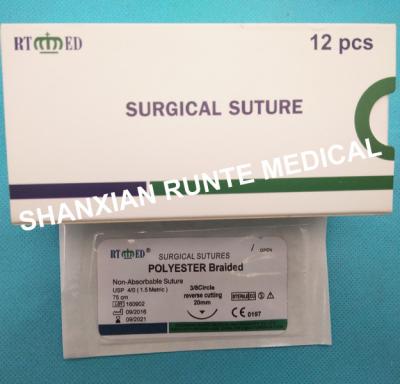 China New packing Sterile Surgical Medical sutures , Polyester Non Absorbable sterial, safe material of polyamide Hot saling for sale