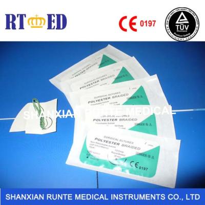 China CE&ISO Approval Surgical Medical sutures , Polyester Non Absorbable sterial, safe material of polyamide Hot saling for sale