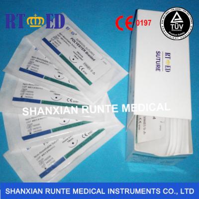 China Skin Closure, CE&ISO Approval Surgical Medical Polyester sutures, Non Absorbable sterial, safe material of polyamide for sale