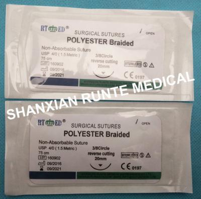 China Manufacture price CE&ISO Approval Surgical Medical sutures, Polyester Non Absorbable sterial, safe material of polyamide for sale