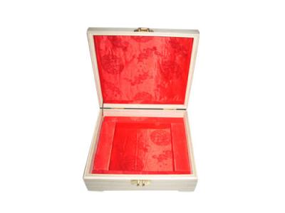 China Pine wood white painting wood gold coin box for sale