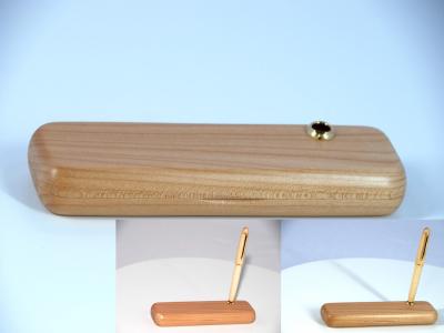 China B0111 Maple single pen box with metal ring holder for sale