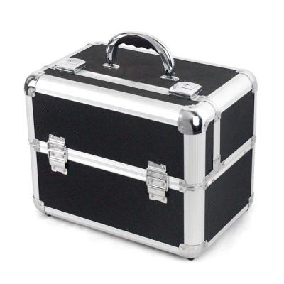 China Caso cosmético del PVC de las mujeres negras de la caja de almacenamiento del maquillaje/caso cosmético de aluminio 500pcs en venta