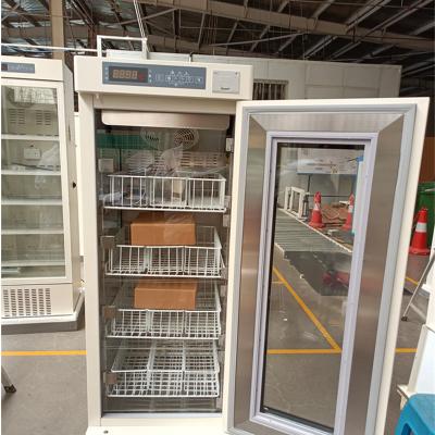 Cina Portatile Ospedale Banca del sangue Armadio frigorifero con porta di vetro di schiuma di riscaldamento 208L in vendita
