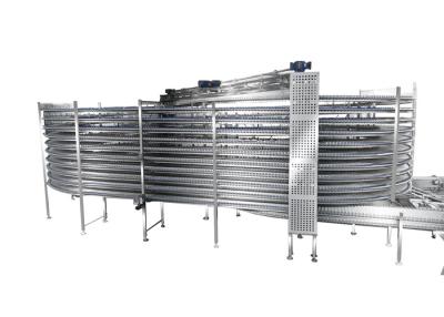 Cina Macchina di raffreddamento del pane della rete metallica dell'acciaio inossidabile/nastro trasportatore di raffreddamento di spirale in vendita