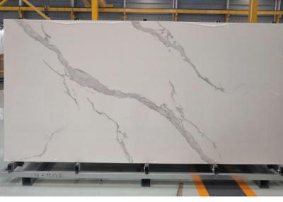 China 6mm Calacatta White Stone Slab Tile for sale