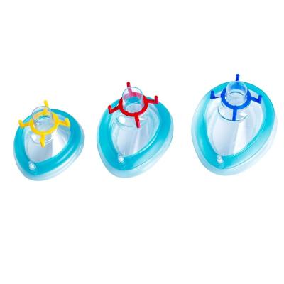 Cina Maschera di protezione anestetica della valvola gonfiabile, maschera di anestesia del PVC di dimensione 0-6 del CE in vendita