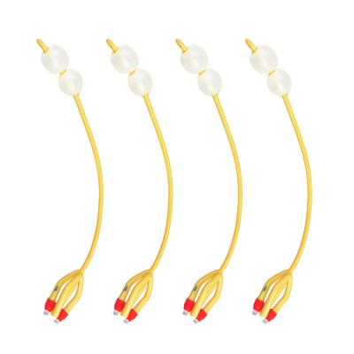 Cina pallone doppio di modo del catetere 4 di Foley del lattice di 24Fr 50cc intermittente in vendita
