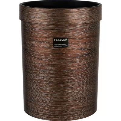 China Wooden Sustainable European Grain Garbage Plastic Garbage Fashion Trash Can For Household Use for sale