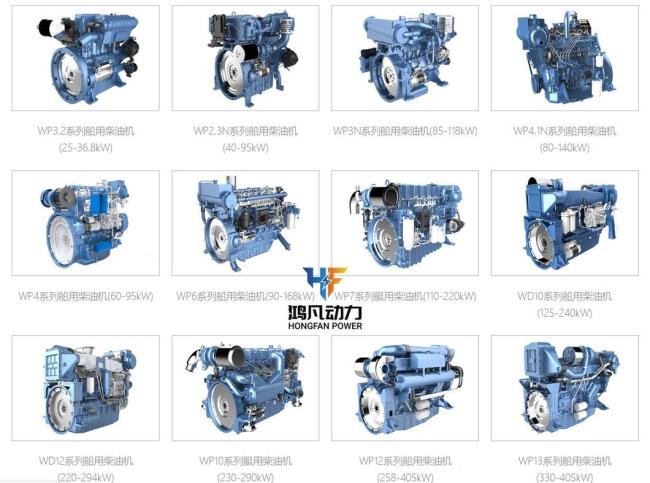Weifang Weichai Whm6160 Series Marine Diesel Engine (220-556kW) Shipping Boat
