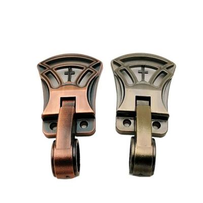 China Punhos plásticos do balanço do caixão do ABS de bronze antigo com a tubulação de aço torcida à venda